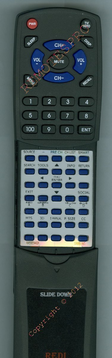 Replacement Remote for SAMSUNG UN55D6450, UN60D6400UF, UN60D6400UFXZA ...