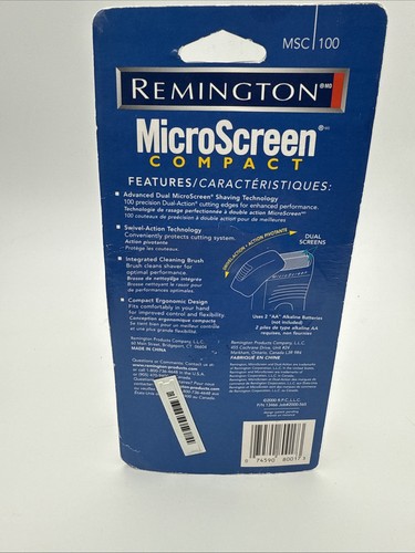 Remington MSC100 MicroScreen Compact Battery Operated Cordless Travel ...
