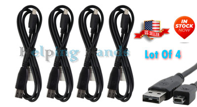 4 NEW Motorola 3.3-Ft OEM (Mini-USB) to USB Charge Data Cable - Black ...