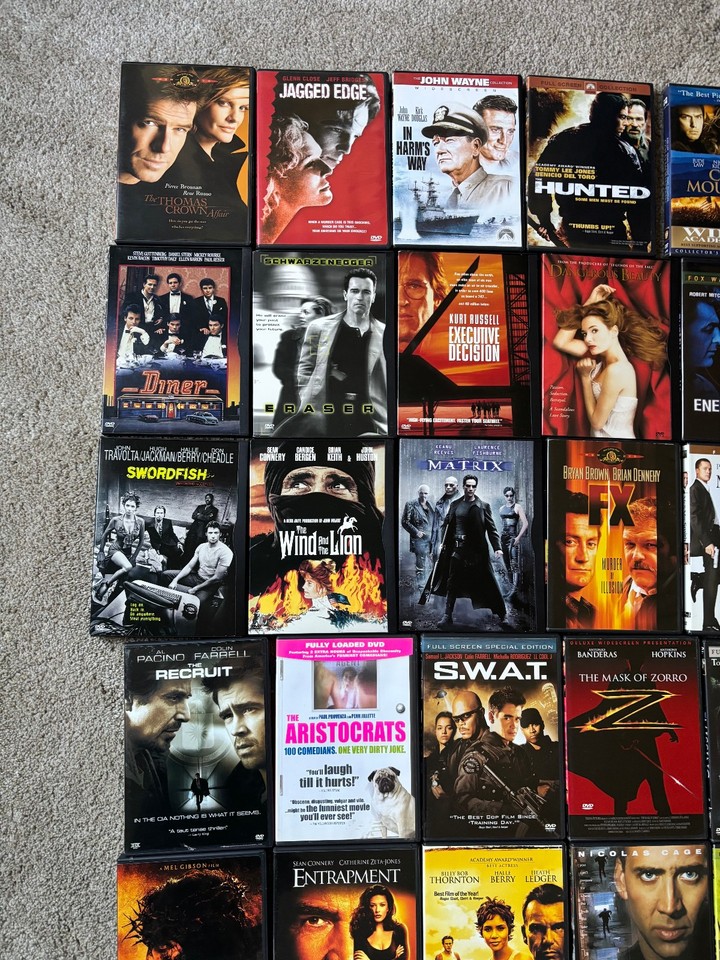 Large lot of 53 DVD movies various genres action comedy romance sci-fi ...