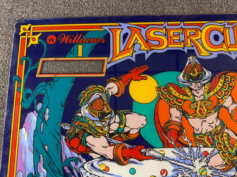 Williams Laser Cue Pinball Machine Game Backglass ORIGINAL | eBay