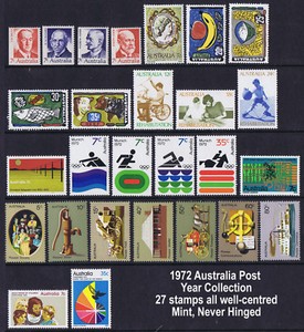 Australian Post Year Collection 1972 (27 stamps) MNH NICE, ELUSIVE LOT ...