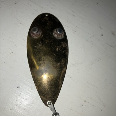 Vintage Paul Bunyan Metal Fishing Flasheye Spoon Gold With Red Eyes ...