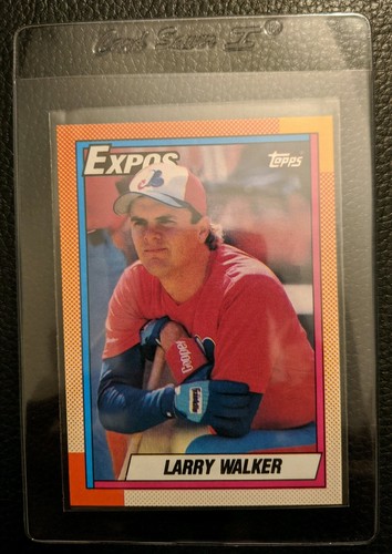 1990 TOPPS #757 LARRY WALKER ROOKIE CARD RC MONTREAL EXPOS MINT HALL OF ...