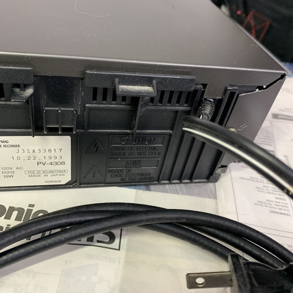 Panasonic Omnivision VHS Player Recorder PV-4308 HI TECH VCR 4 Head ...