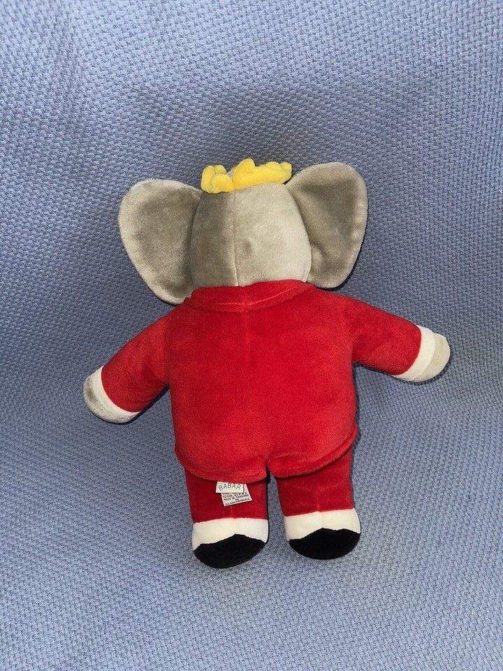 Babar Elephant 1988 Stuffed Plush Doll Toy Figure Show Book King VTG ...