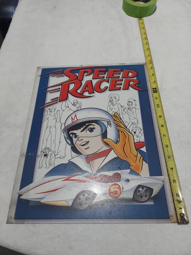 SPEED RACER tin sign wall hanging (12.5" L x 16" H). Made in USA. Free ...