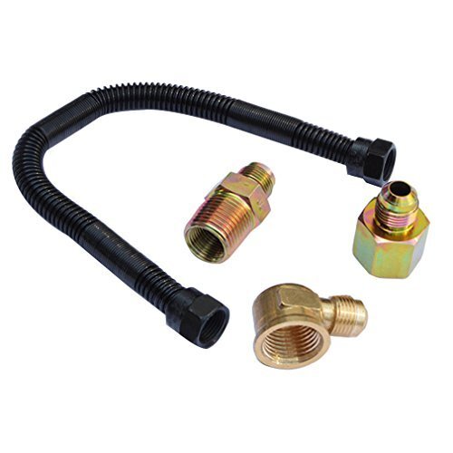 3/8" X 12" Nonwhistle Flexible Flex Gas Line Connector Kit For Ng Or Lp ...