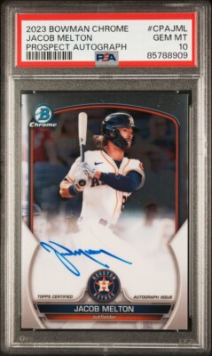 2023 Bowman Chrome Draft Jacob Melton Prospect Auto Astros PSA 10 | eBay