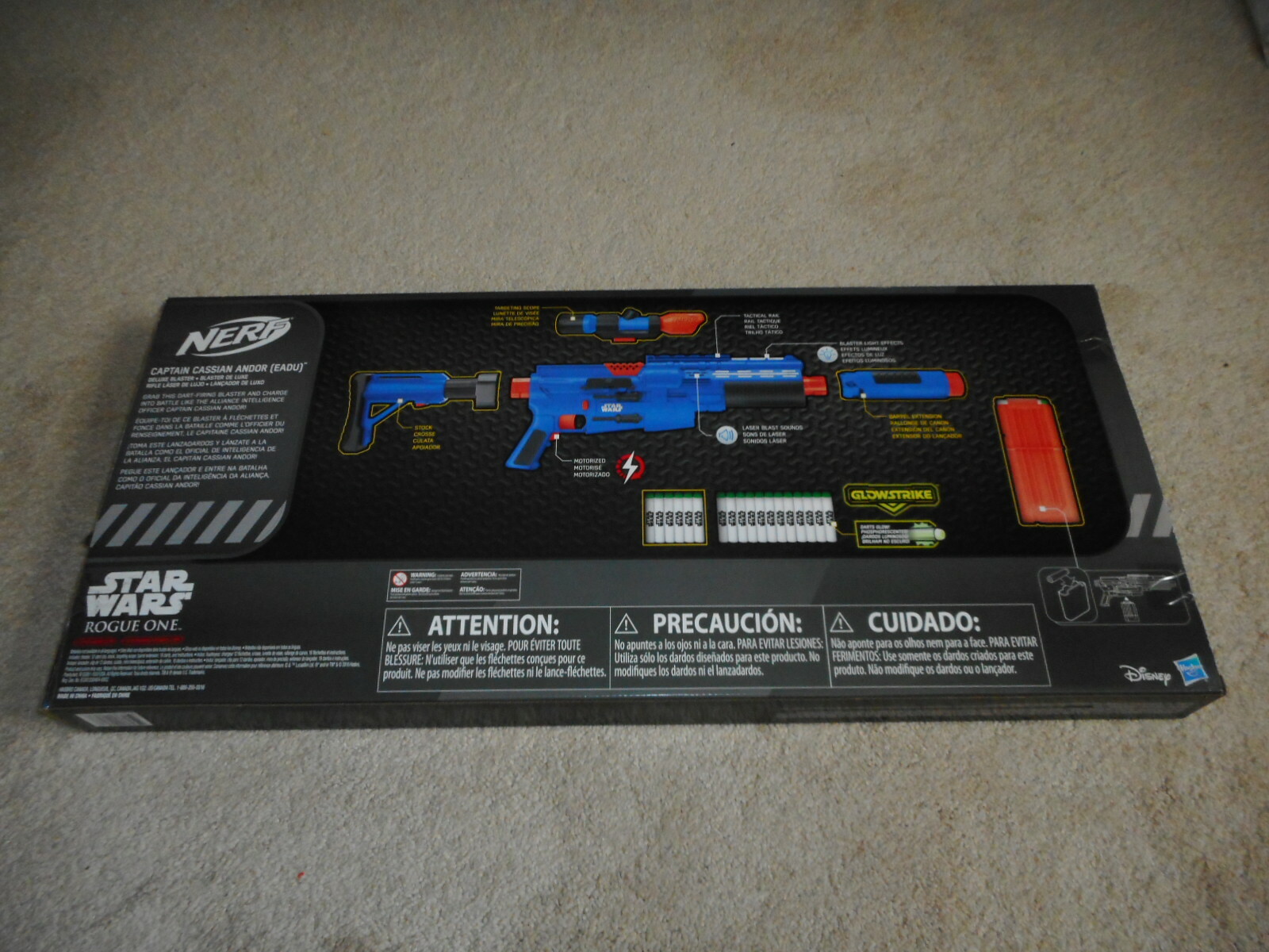 Star Wars Rogue One NERF Captain Cassian Andor Deluxe Blaster Roleplay ...