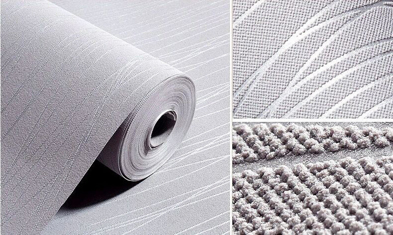 10M Metallic Silver Glitter Textured Non-Woven Fabric Embossed Thick ...