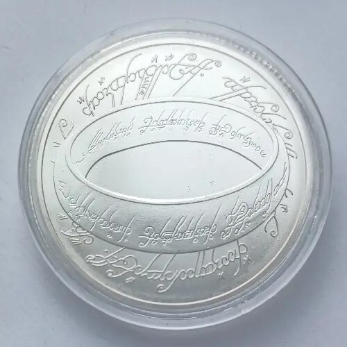 Lord of The Rings Silver Coin LOTR One Ring Tolkein New Zealand 2003 ...