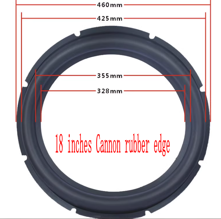For 15"18" inch Speaker Rubber Edge Bass Woofer Surround Circle Repair ...