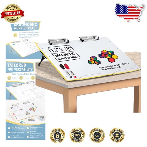 Adjustable Magnetic Slant Board - Ergonomic Writing Desk for Students ...