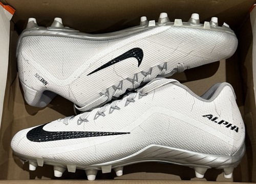 Size 12.5 Nike Alpha Pro 2 TD Low Football Cleats White 719930-101 ...