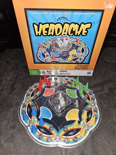 Rare Hasbro Headache Pop O Matic Board Game 2-4 Players (2009 Family ...