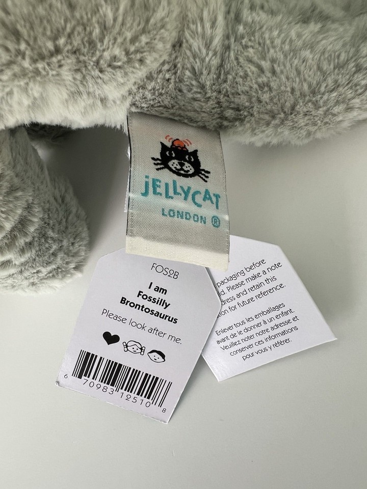 Jellycat Fossilly Brontosaurus Dinosaur BNWT RETIRED and VHTF | eBay