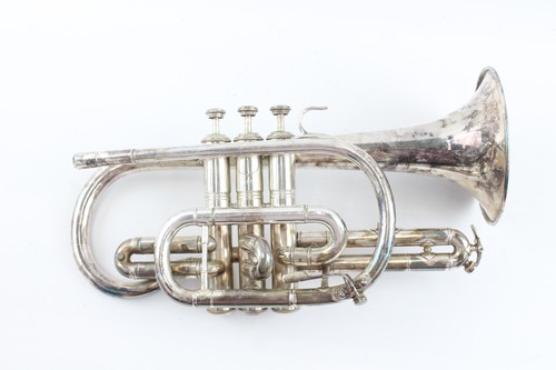 Lark Cornet Silver Tone Vintage Brass Instrument 1131g *Untested* | eBay UK