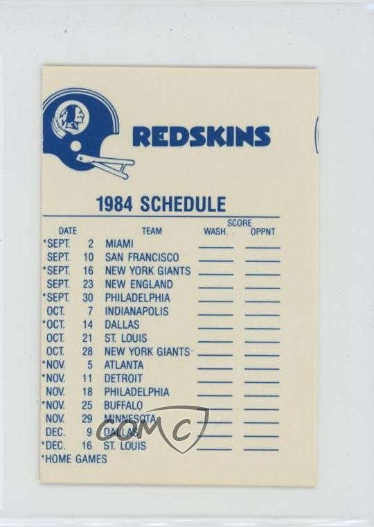 1984 Fleer Teams in Action Stickers Washington Redskins (Logo) 3n7 | eBay