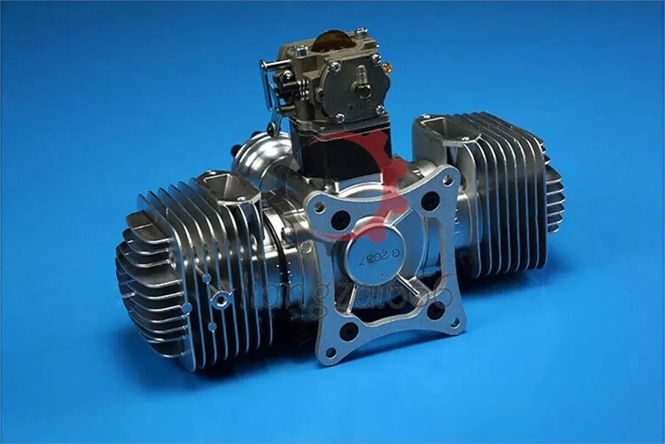 Gas Engine DLE 170CC Twin Cylinder Two Stroke Side Exhaust with CDI ...