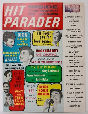 Hit Parader Magazine Back Issue December 1963 Dion Rydell Molly Bee VG ...