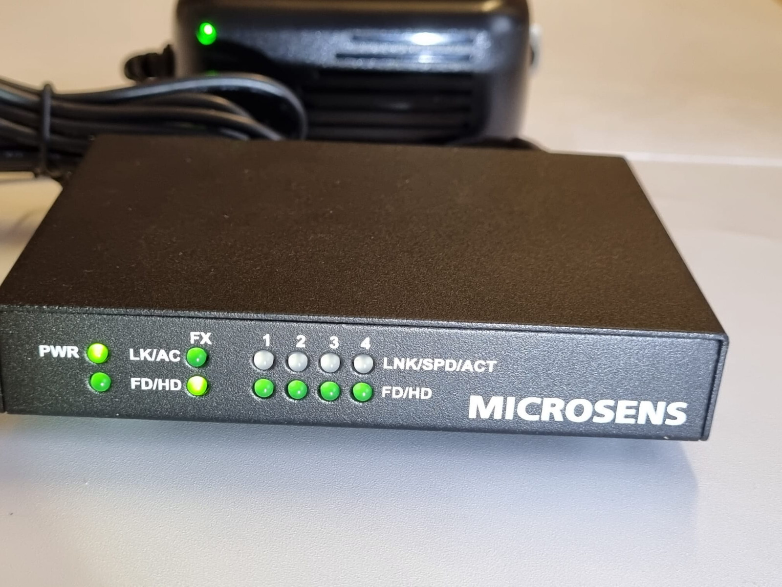 Glasfaser Gigabit Microsens 5 Port Mini-Switch 4x10/100BASE-TX ...