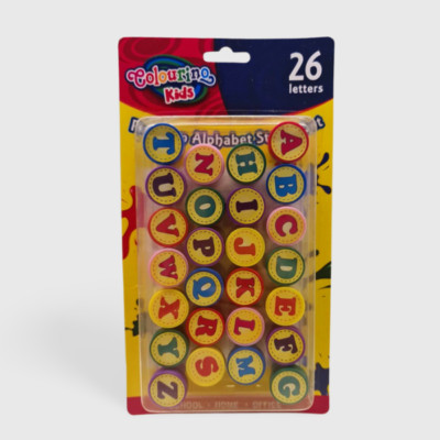 Kids Alphabet Stamp Set ABC Capital Letters Self Ink Stamps Craft - 26 ...