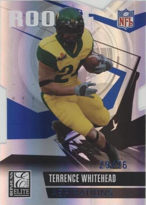2006 Donruss Elite - Rookie Terrence Whitehead #213 Aspirations Die-Cut ...