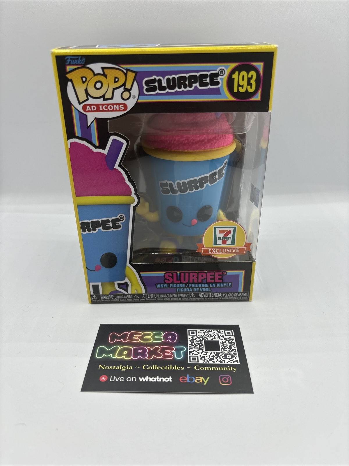 Funko Pop! Vinyl: 7-11 Slurpee - Slurpee (Blue Cup) (Black Light) - 7 ...
