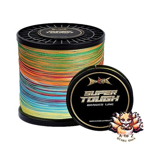 NEW Hercules PE line fishing line 4-strand braid multi-color 8lb 150yds ...