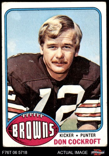 1976 Topps #23 Don Cockroft Browns-FB Adams St 2 - GOOD F76T 06 5718 | eBay