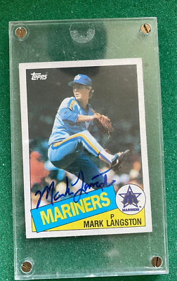 Mark Langston Autographed baseball card (Mariners) 1985 Topps #625 ...