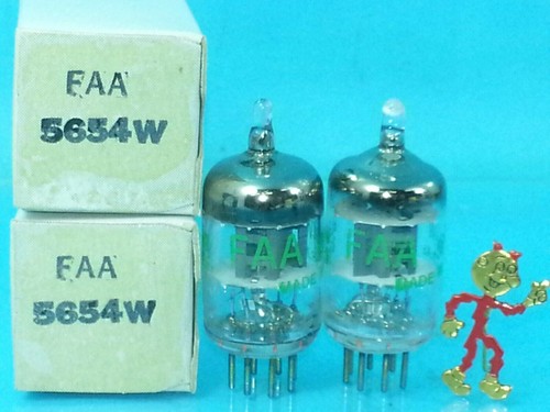 GE FAA 5654W 6AK5 TUBE NOS NIB HAND MATCH PLATINUM CERTIFIED AVIATION ...