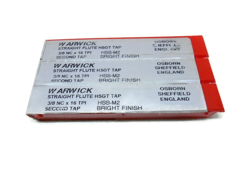 OSBORN Warwick 3/8-16 H3 Plug Tap 4 Flute High Speed Steel Right Hand 3 ...