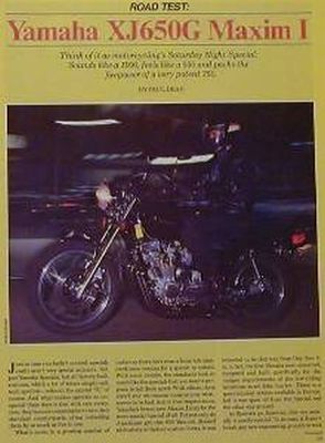 YAMAHA 650 XJ650G MAXIM I Motorcycle Road Test 1980 | eBay