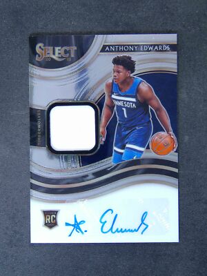 2020-21 Panini Select Anthony Edwards RC Rookie Jersey Patch Auto /199 ...