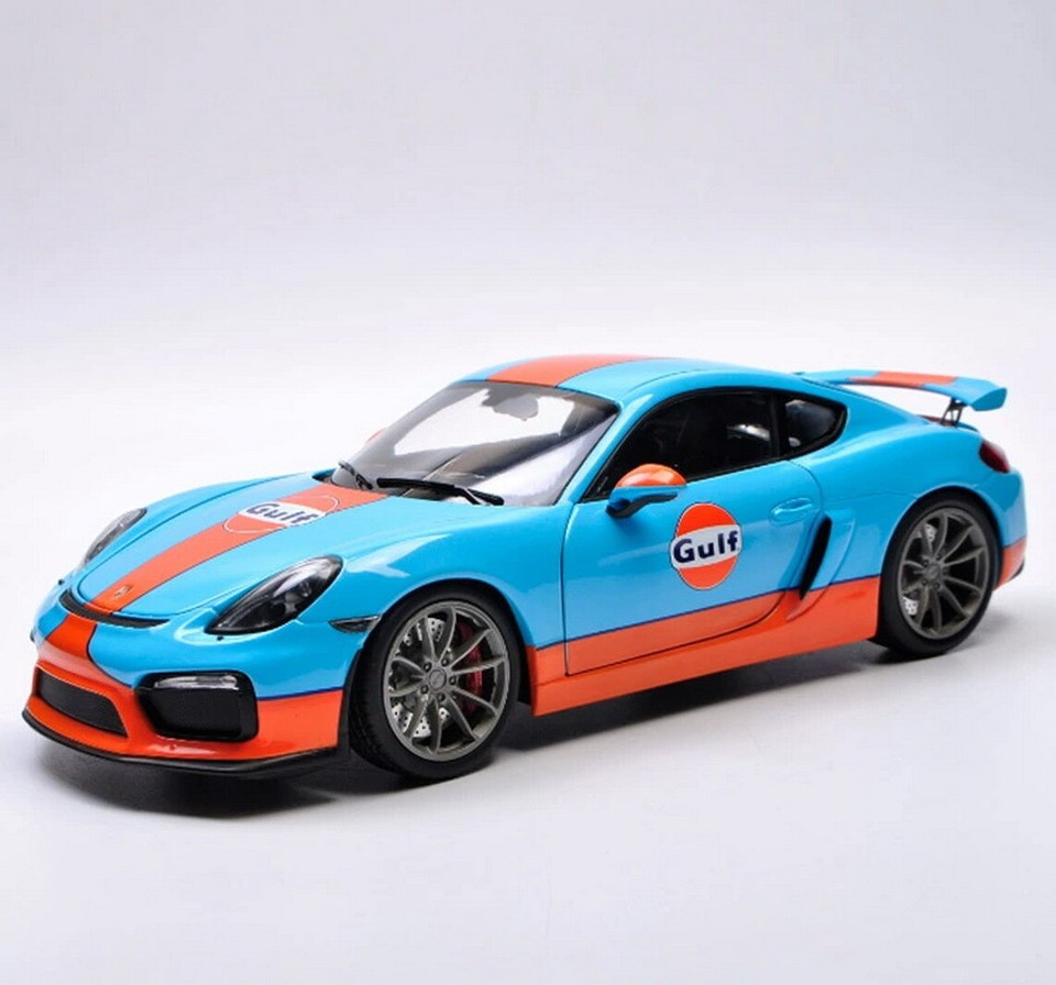 Schuco 1/18 Scale Porsche Cayman GT4 Gulf Diecast car Model Toy ...