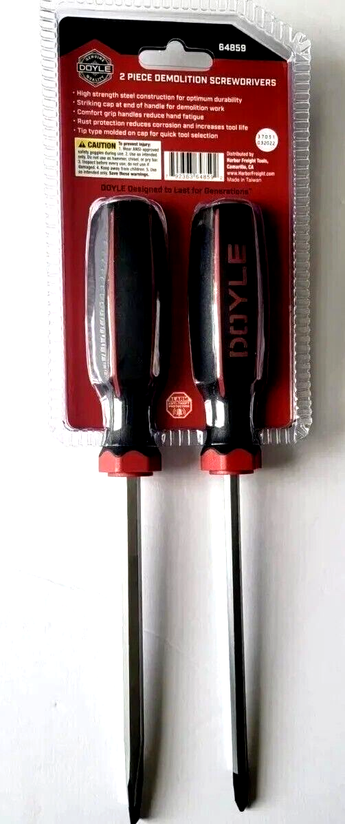 Doyle screwdriver 2pc Demolición Screwdrivers,Steel Striking Cap | eBay