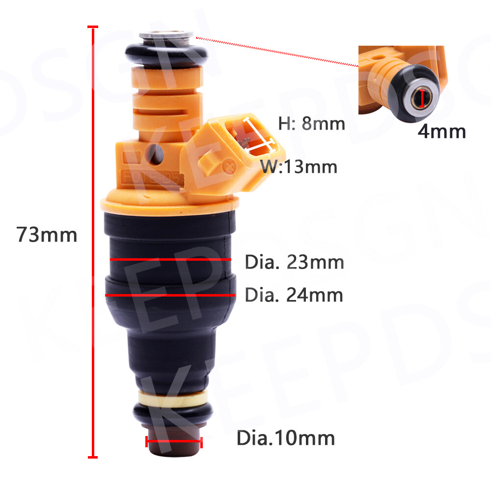 8X Vehicle Fuel Injector 0280150556 0280150943 For Ford E150 E250 E350 ...