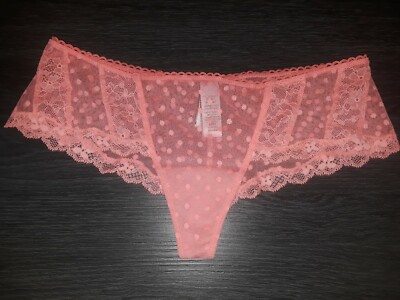 VS DREAM ANGEL flocked dot thong hipster Panty BRAND NEW SIZe small ...