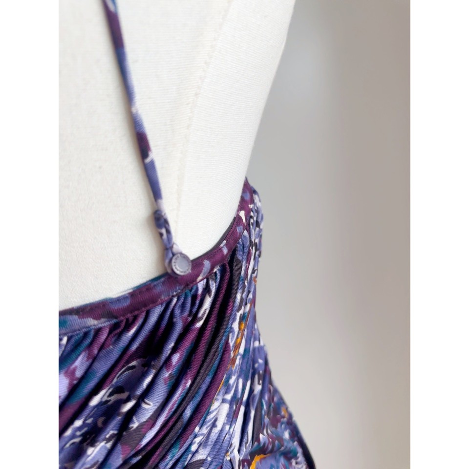 Y2K Catherine Malandrino Designer Dress Abstract Purple Print Size ...