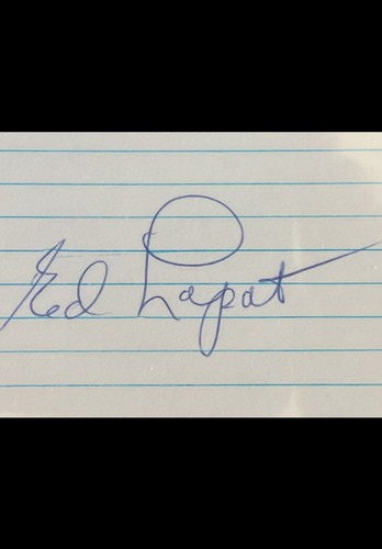ED LOPAT AUTHENTIC AUTOGRAPHED 3 x 5 WHITE INDEX CARD | eBay