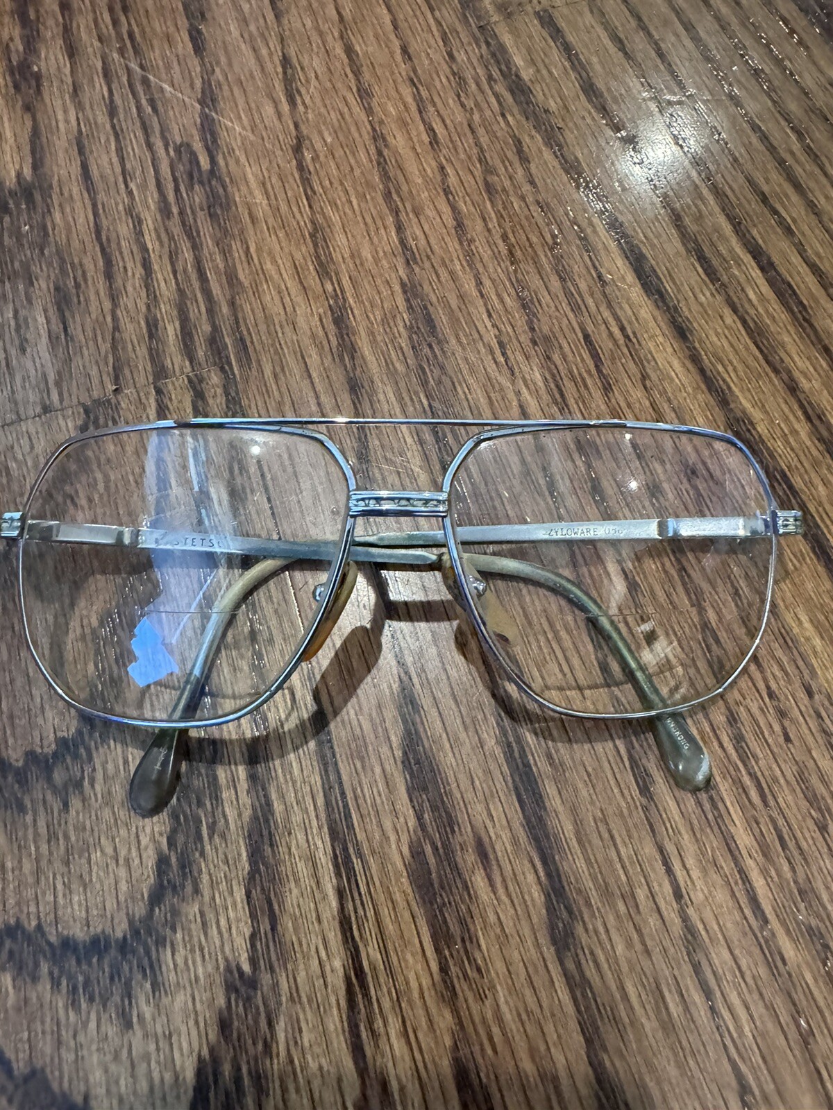 STETSON 178 ZYLOWARE 058 EYEGLASSES AVIATOR SILVER FULL RIM FRAME 57-16 ...