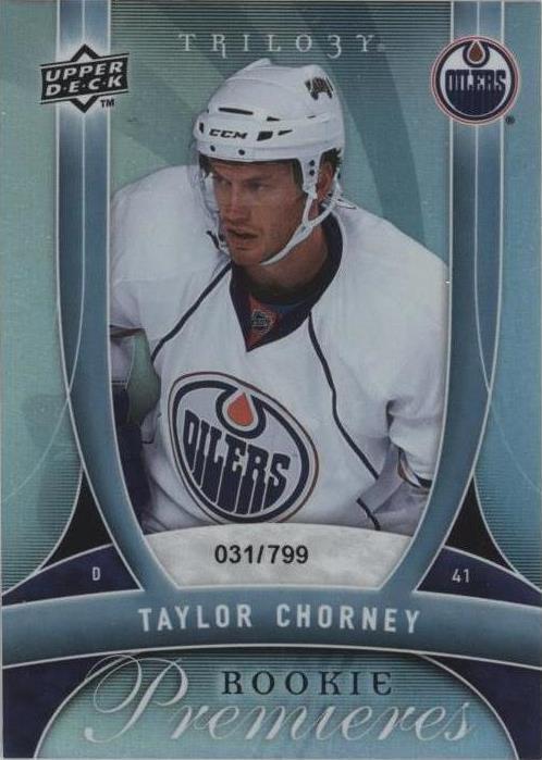 2009-10 Upper Deck Trilogy - Rookie Premieres Taylor Chorney #149 /799 ...
