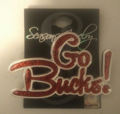 New OSU Buckeyes Ohio State "Go Bucks!" Enamel Slogan Pin Football ...