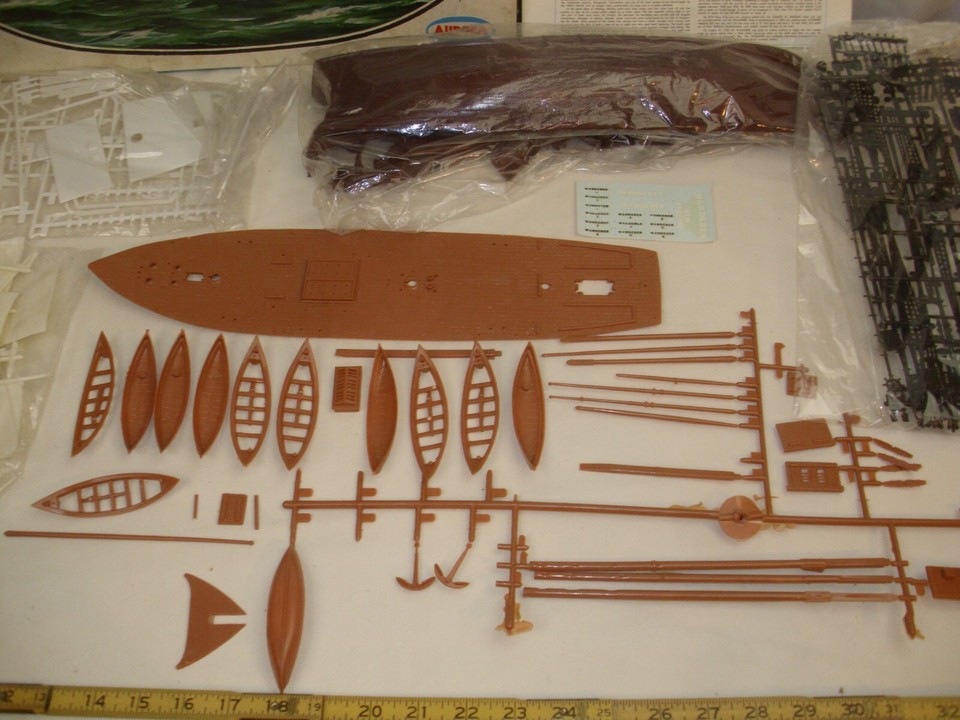 AURORA THE WANDERER WHALER TALL SAILING SHIP MODEL KIT 1:87 1966 BOXED ...