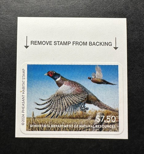 WTDstamps - 2024 MINNESOTA - State Pheasant Upland Bird Stamp - Mint OG ...