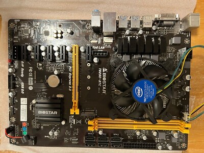 Biostar TB250-BTC PRO 12x PCI-E Motherboard CPU LGA1151 4GB & Intel ...