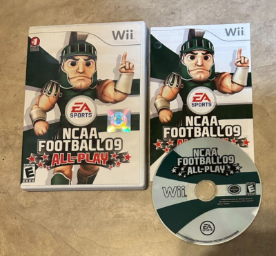 NCAA Football 09 All Play 2009 2K9 Complete in case w/ Manual Nintendo ...
