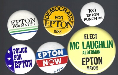 1983 BERNARD EPTON FOR CHICAGO MAYOR CAMPAIGN BUTTONS - GROUP D | eBay